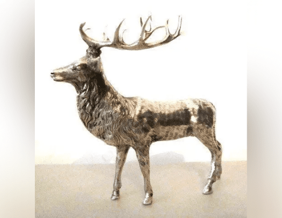 GERMAN SILVER STAG TABLE ORNAMENT / 800 CONTINENTAL SILVER - Just ...
